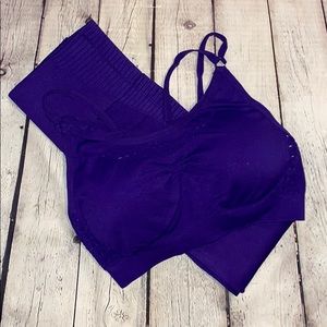 Unlisted | Pants & Jumpsuits | Bright Purple High Waisted Workout Set ...
